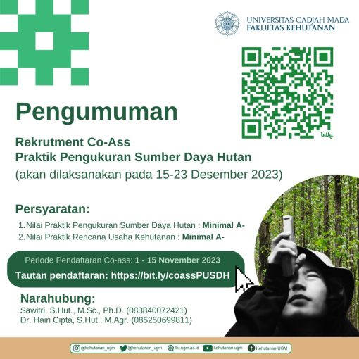 Recruitment Co-Ass Praktik Pengukuran Sumber Daya Hutan – Program Studi ... Recruitment Co-Ass Praktik Pengukuran Sumber Daya Hutan – Program Studi ...